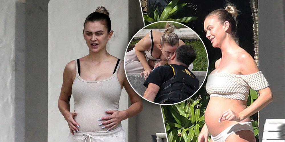Lala Kent Shows Off Baby Bump In Skimpy White Bikini