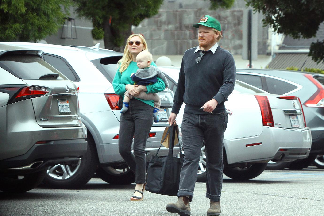 Kirsten Dunst & Jesse Plemons Take Adorable Son Ennis To The Doctor