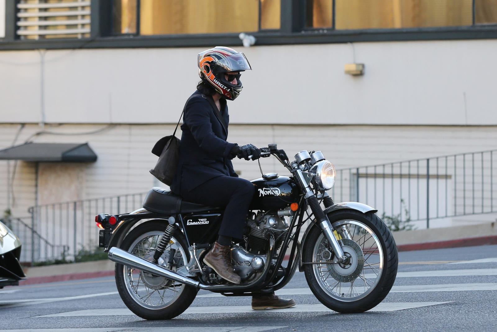 Keanu Reeves Takes Malibu Motorcycle Ride