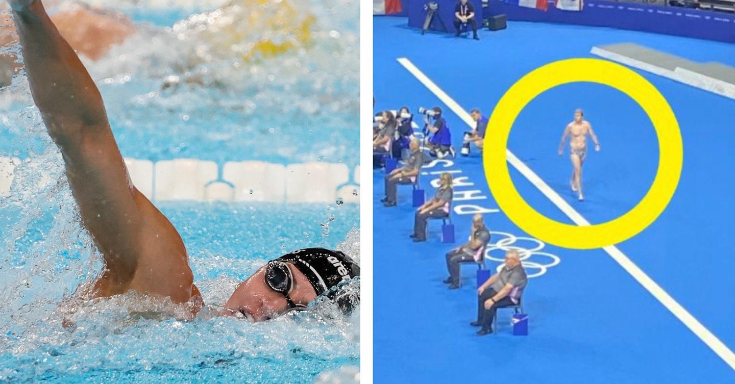 Dad Bod & Undies Cause Olympic Swimming Match To Come To A Full Stop