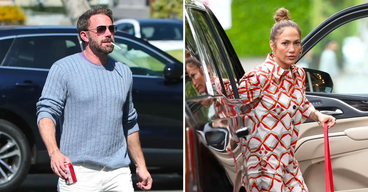 Ben Affleck Carries Cigarette Carton While Picking His Kids Up In L.A.