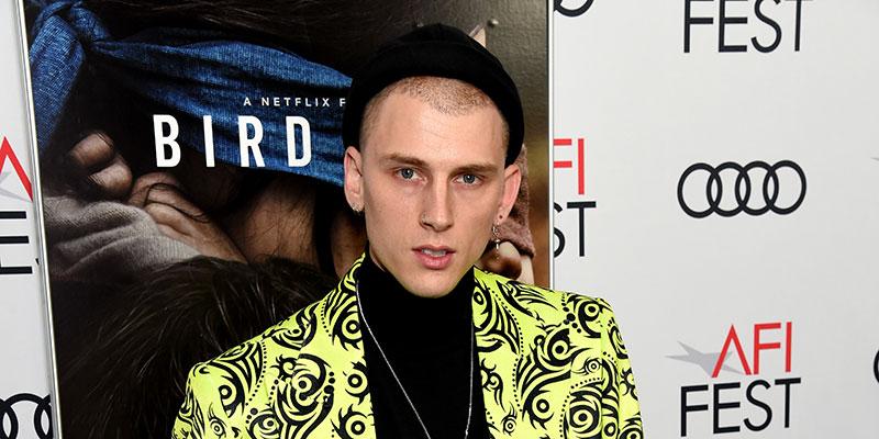 PICS Machine Gun Kelly Dons Colorful Jacket To 'Bird Box' Premiere