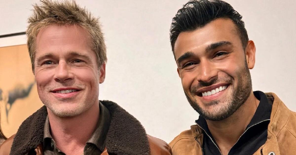 Sam Asghari Fans Claim Brad Pitt Looks Like A 'Clone' In Snap Of Duo