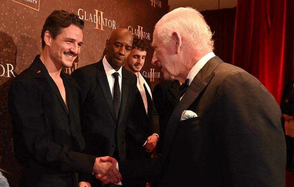 Denzel Washington Has Awkward Moment With King Charles At Premiere