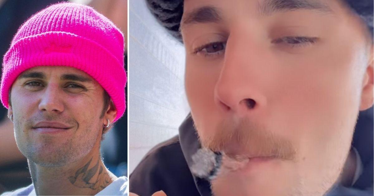 Justin Bieber Shares Bizarre Video Smoking Large Blunt