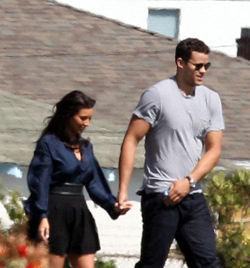 Kim Kardashian & Kris Humphries Visit Her Father's Grave Site in L.A.