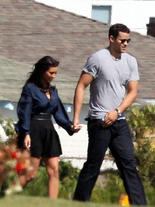 Kim Kardashian & Kris Humphries Visit Her Father's Grave Site in L.A.