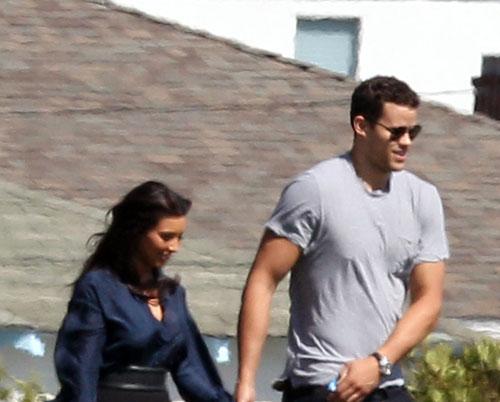 Kim Kardashian & Kris Humphries Visit Her Father's Grave Site in L.A.