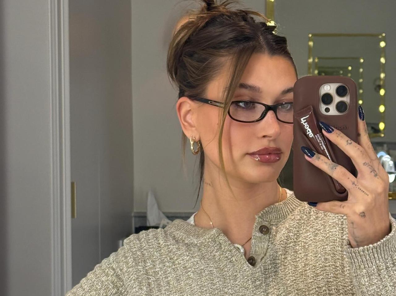 Hailey Bieber Wears Necklace With Her & Justin's Son Jack's Initials