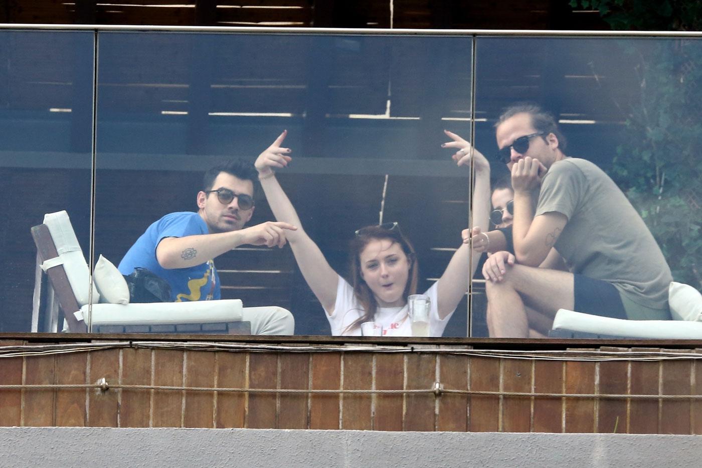 Sophie Turner & Joe Jonas Toast To Engagement With Tequila In Rio