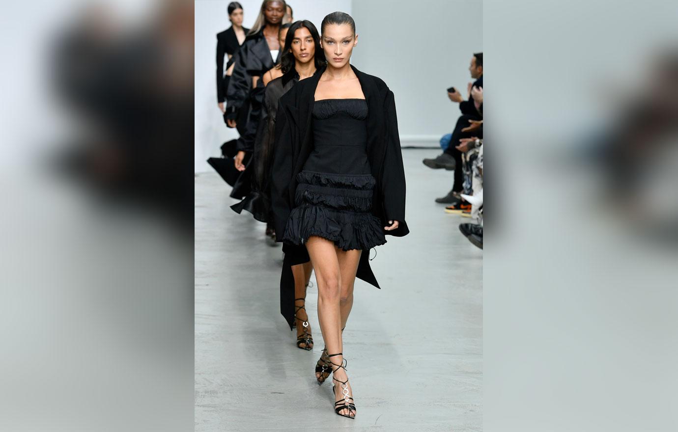 Bella Hadid Wears Racy Look For Mugler Show During PFW