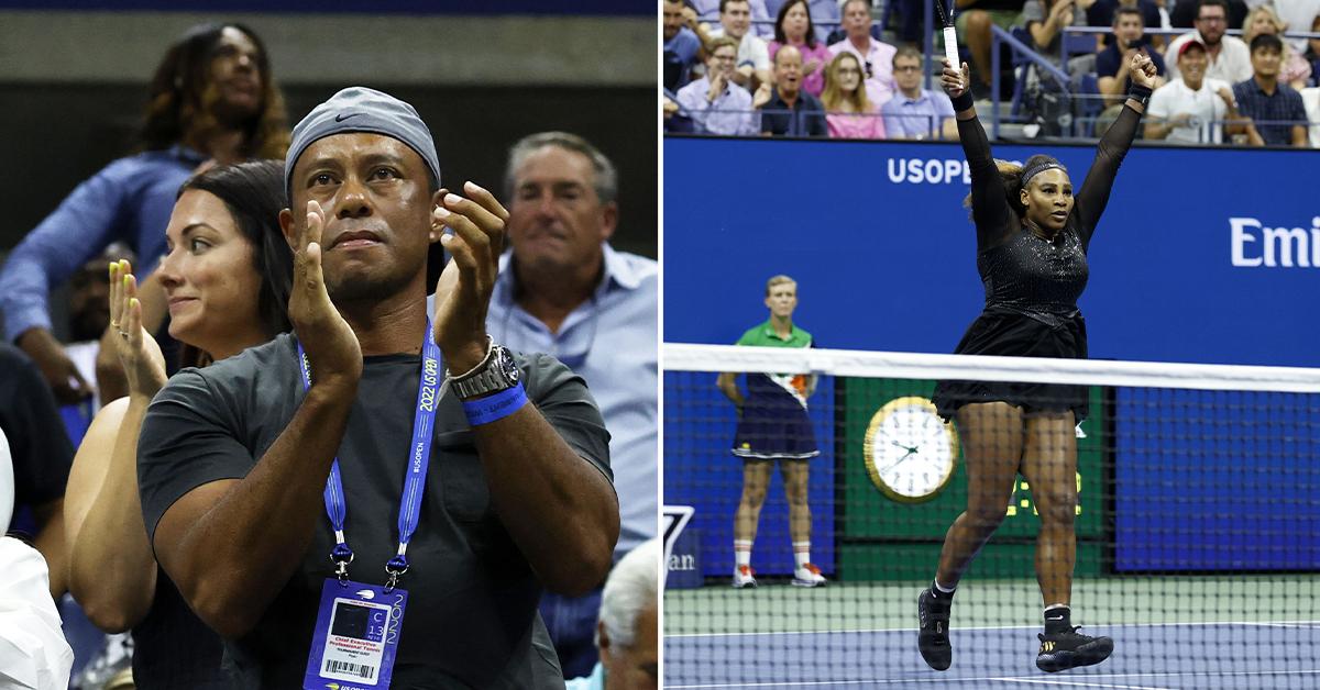 Tigers & GOATs! Tiger Woods Cheers On Serena Williams At The U.S. Open