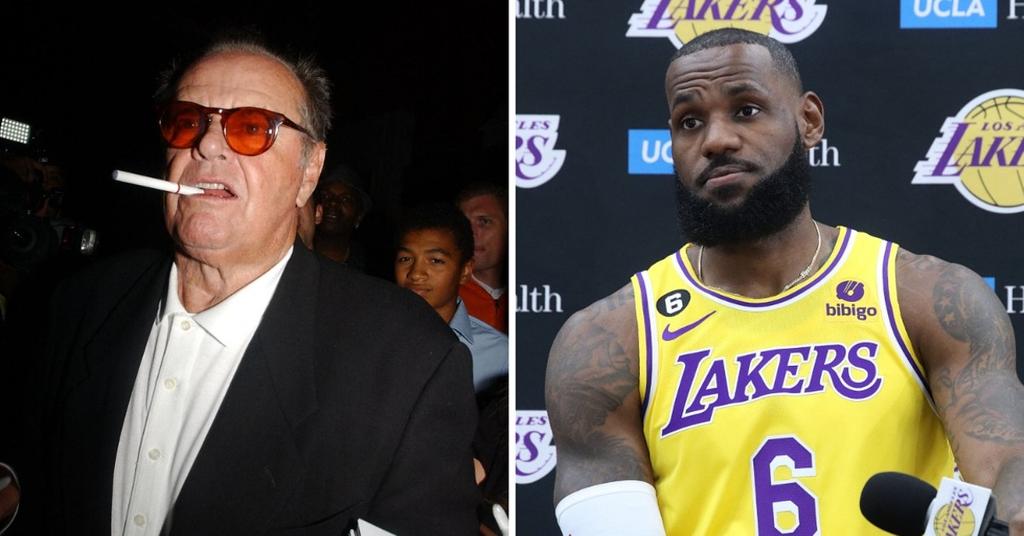 Jack Nicholson Hugs LeBron James In Tender Moment At Lakers Game