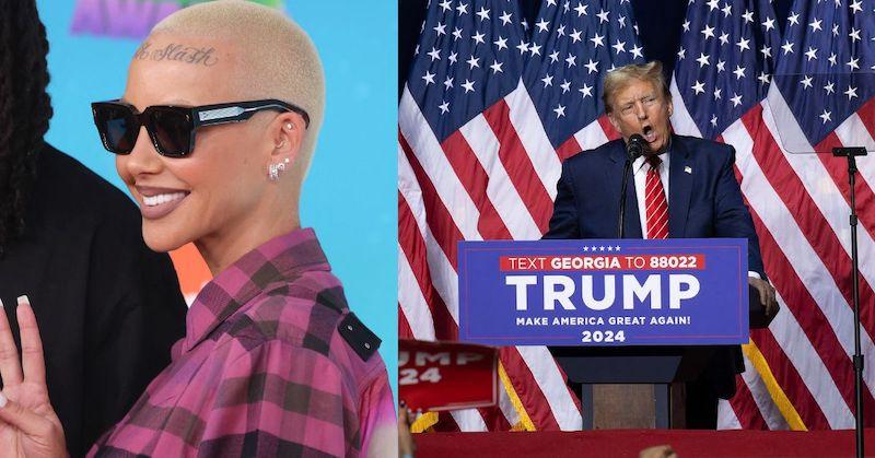 Amber Rose Roasted For Saying Donald Trump Makes Her 'Feel Safe'