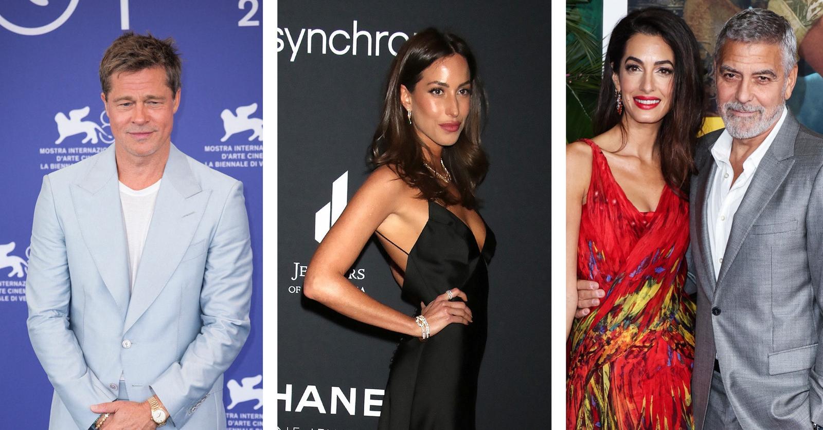 Brad Pitt & Ines De Ramon Double Date With George & Amal Clooney