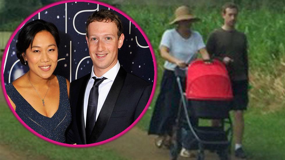 Facebook Founder Mark Zuckerberg Takes Newborn Baby Girl For Walk With ...