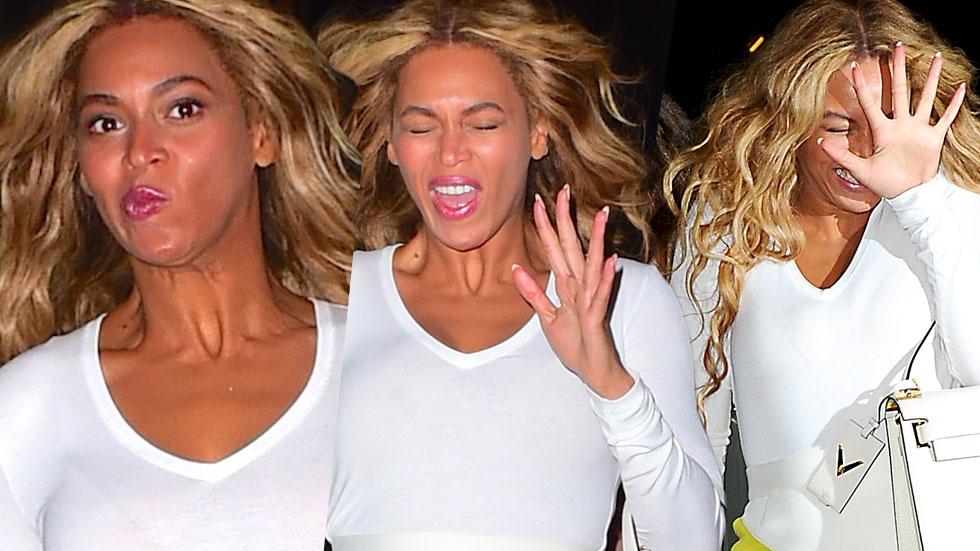 Beyoncé Looks Shocked By Camera Flashes And Flaunts Her On The Run ...
