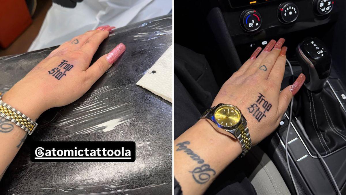 Amanda Bynes Shows Off 'Trap Star' Tattoo With Bold Blue Lips: Photos