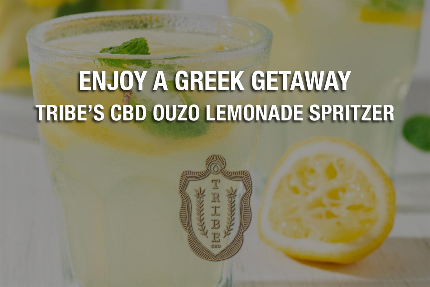 Enjoy A Greek Getaway With Tribe's CBD Ouzo Lemonade Spritzer