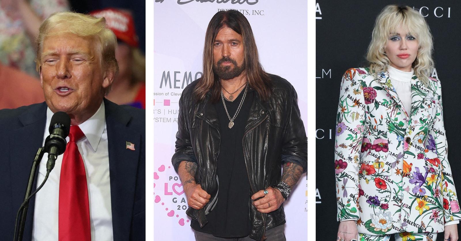 Donald Trump Praises Billy Ray Cyrus Before Bashing Daughter Miley Donald Trump Praises Billy Ray Cyrus Before Bashing Daughter Miley