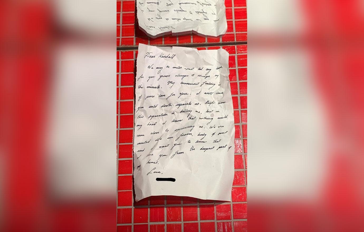Who Wrote Kendall Jenner's Love Letter? Fans Have Some Theories
