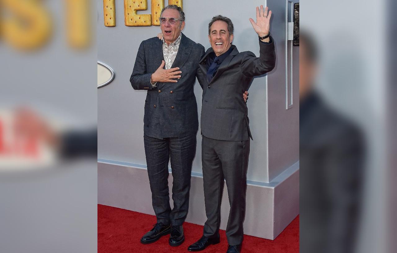 Michael Richards Reunites With Jerry Seinfeld At L.A. Movie Premiere