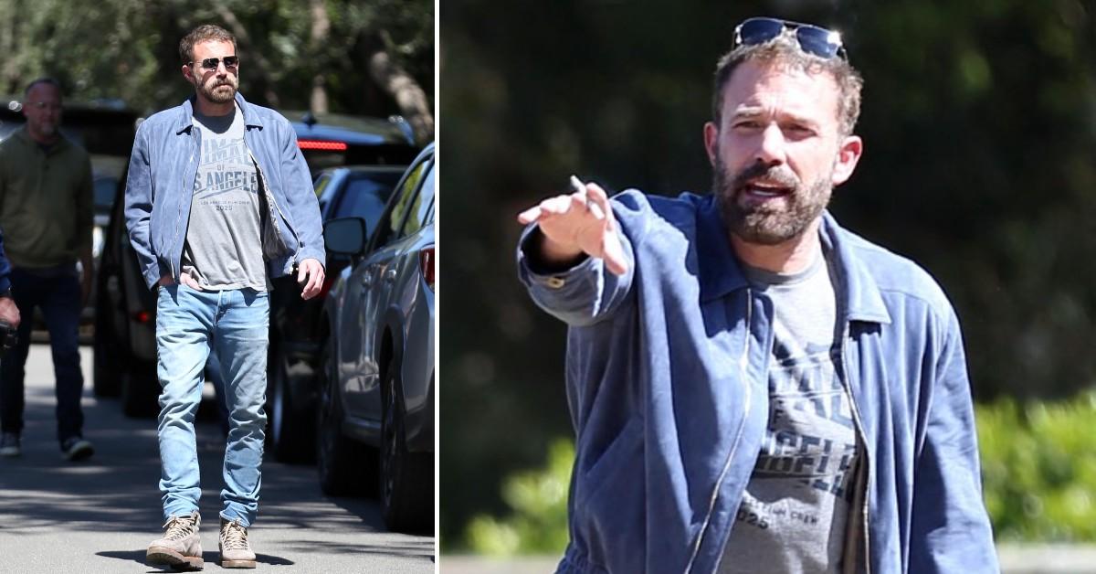 Ben Affleck Smokes Cigarette While Location Scouting With Crew: Photos