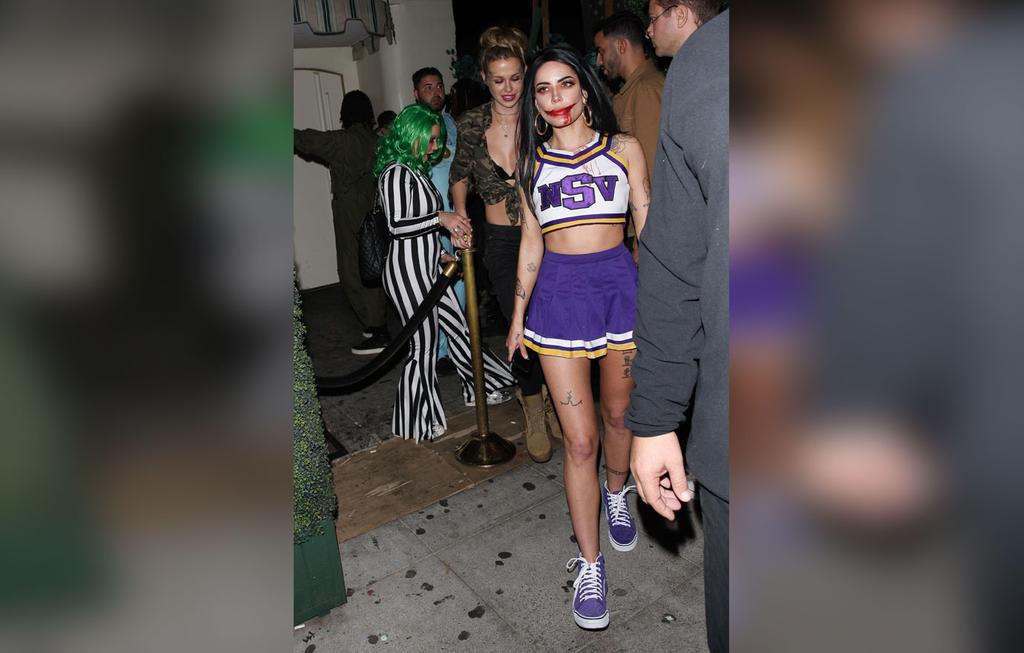 Halsey Dresses Up As A Cheerleader For Halloween