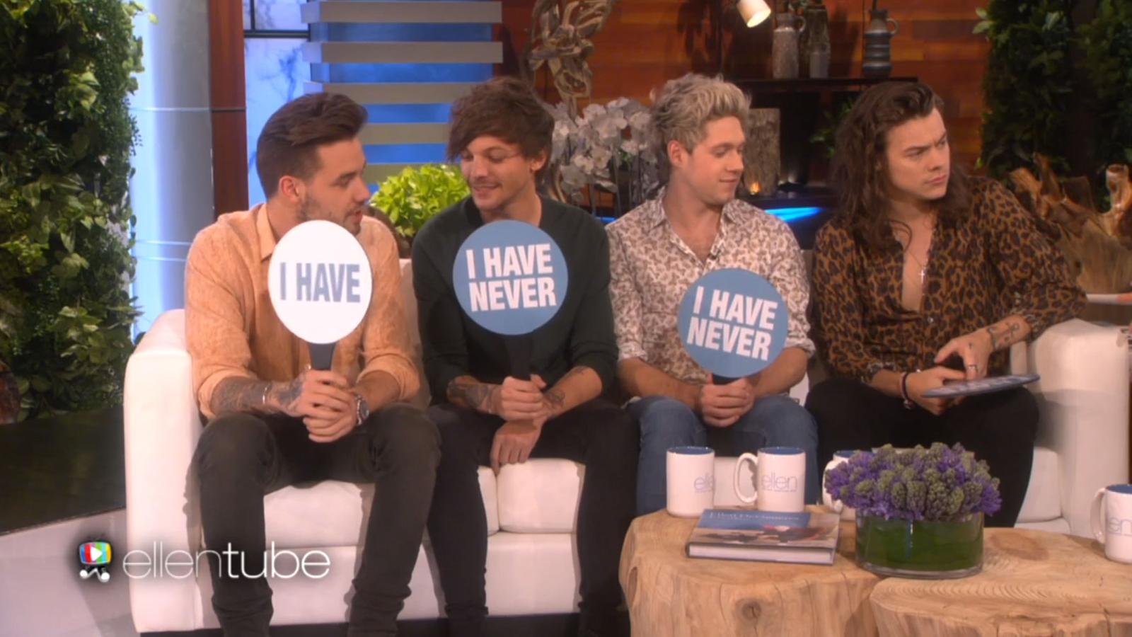 One Direction Plays ‘Never Have I Ever’ With Ellen DeGeneres And Harry ...
