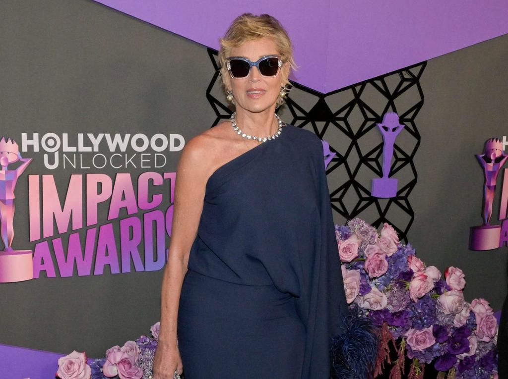 Sharon Stone Wears Lingerie To Recreate Basic Instinct Scene