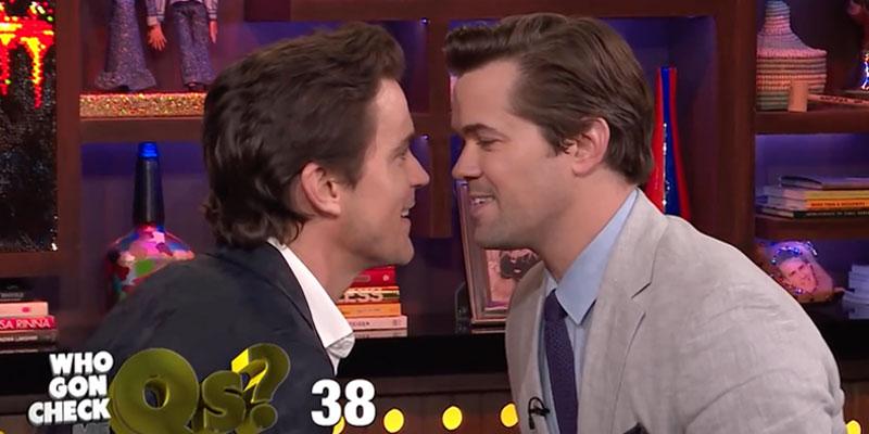 Watch! Matt Bomer & Andrew Rannells Share A Steamy Kiss On ‘WWHL’