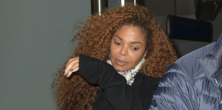 Janet Jackson Looks Annoyed While Hiding Her Neck Under A Scarf In Los ...